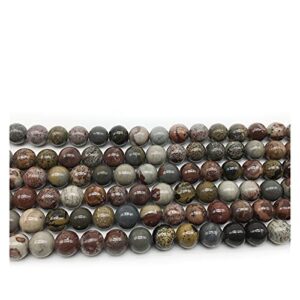 nhbt yu 1 strand lucky picture stone beads 4 6 8 10 12mm pick size round natural jewelry findings diy accessories loose bead hand made t715 (item diameter : 8mm 47pcs)