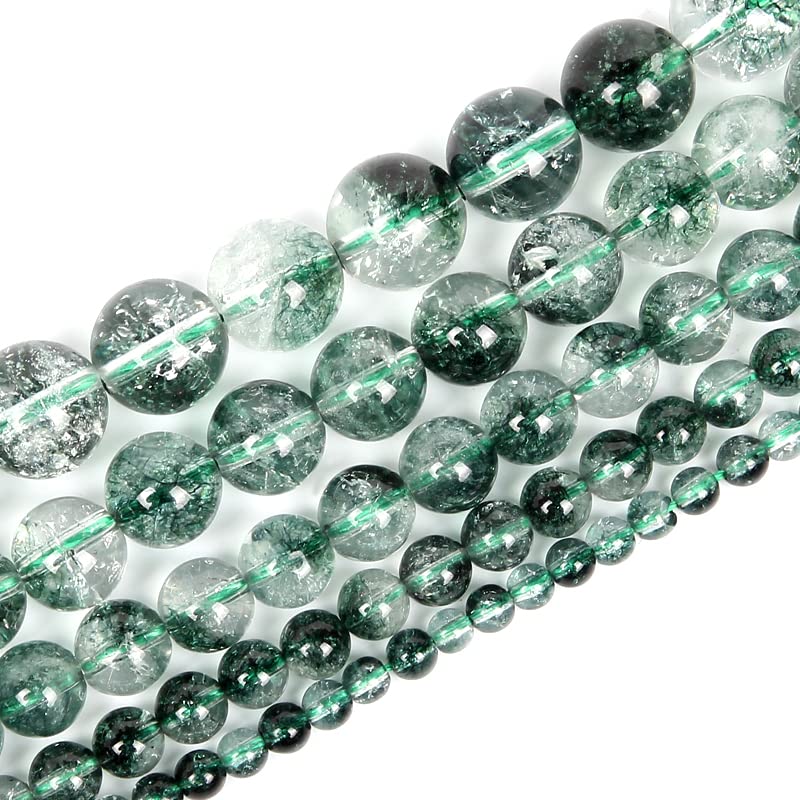 NHBT YU Natural Stone Beads Watermelon Crystal Charm Round Loose Beads for Jewelry Making Needlework Bracelet DIY Strand 4/6/8/10/12 MM T715 (Color : H7381, Item Diameter : 12mm About 30 pcs)