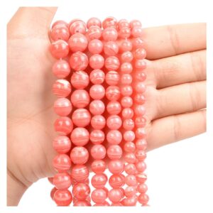 nhbt yu 6/8/10mm natural stone synthetic red agate round beads loose spacer bead for jewelry making diy accessories t87 (color : h8649, item diameter : 6mm)