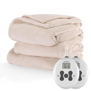 sunbeam royal posh champagne heated blanket - king