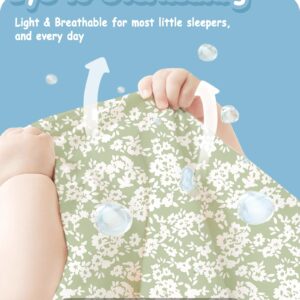 TOTBASIC Baby Sleep Sack 2-Pack, Light & Soft Unisex-Baby Wearable Blanket, 2-Way Safe Zippers Sleepsack for Babies 0-3-6-12-18-24 Months 0.5 TOG