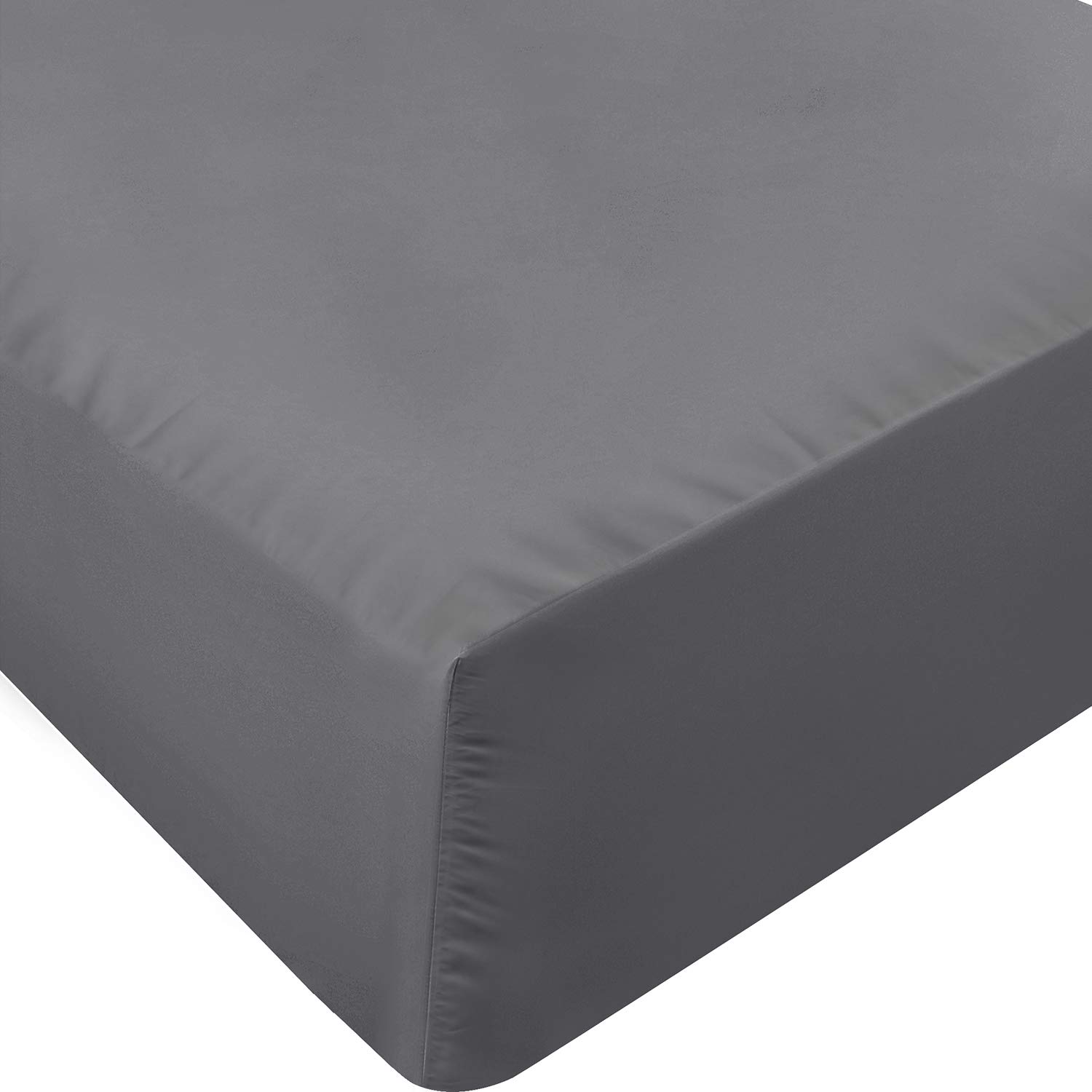 Utopia Bedding Full Fitted Sheet - Bottom Sheet - Deep Pocket - Soft Microfiber - Shrinkage and Fade Resistant - Easy Care -1 Fitted Sheet Only (Grey)