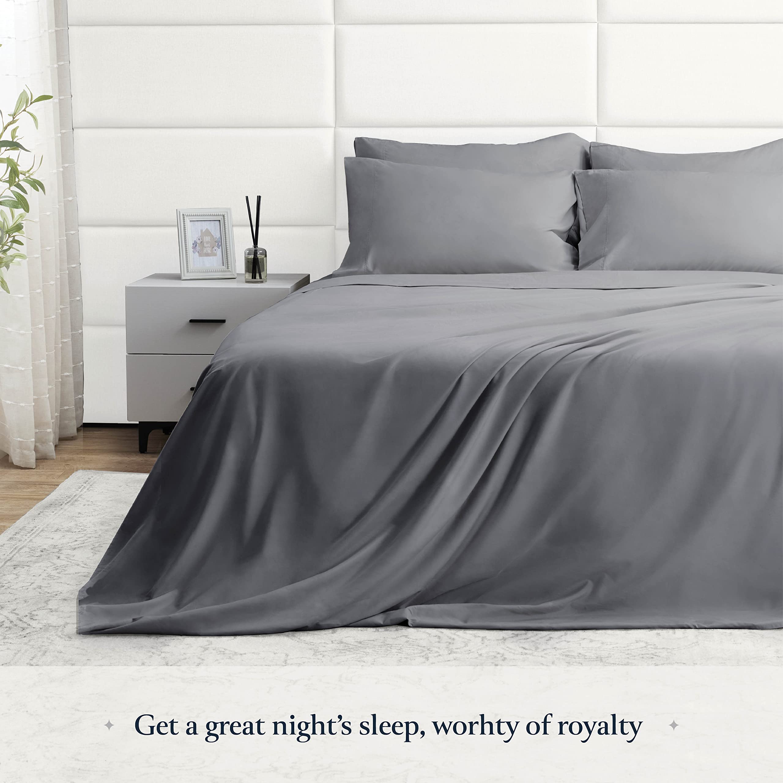 BELADOR Silky Soft Full Sheet Set - Luxury 6 Piece Bed Sheets for Full Size Bed, Secure-Fit Deep Pocket Sheets with Elastic, Breathable Hotel Sheets and Pillowcase Set, Wrinkle Free Oeko-TEX Sheets