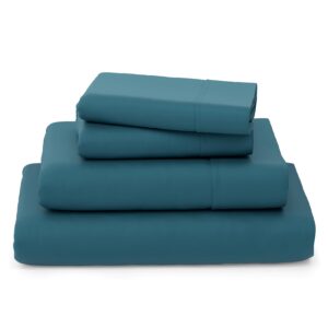 cosy house collection luxury bamboo sheets - blend of rayon derived from bamboo - cooling & breathable, silky soft, 16-inch deep pockets - 4-piece bedding set - full, dark teal