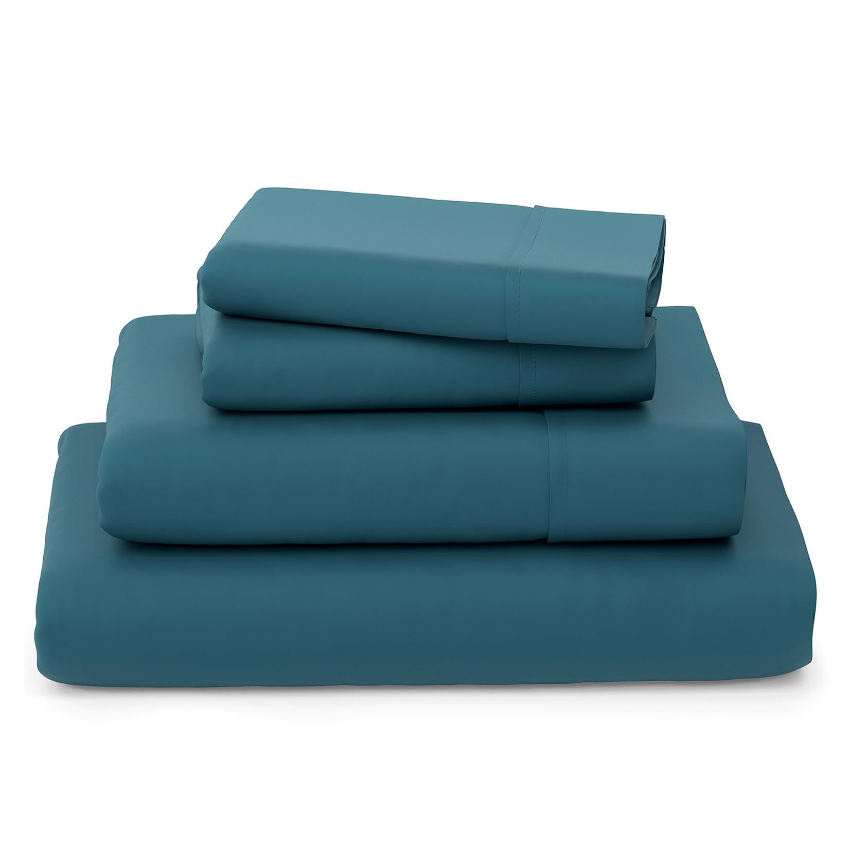 Cosy House Collection Luxury Bamboo Sheets - Blend of Rayon Derived from Bamboo - Cooling & Breathable, Silky Soft, 16-Inch Deep Pockets - 4-Piece Bedding Set - Full, Dark Teal