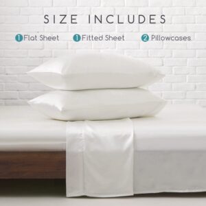 MR&HM Satin Bed Sheets, Full Size Sheets Set, 4 Pcs Silky Bedding Set with 15 Inches Deep Pocket for Mattress (Full, Ivory)