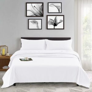 Ersmak Full Size Sheets Set (4 Piece), Super Soft Brushed Microfiber Bed Sheets with 16 Inch Deep Pocket, Egyptian Quality Luxury Bedding Set - Ivory White