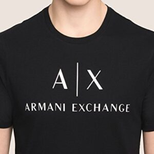 A|X ARMANI EXCHANGE mens Classic Crew Logo Tee T Shirt, Black, X-Large US