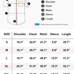 JEKAOYI Button Down Short Sleeve Linen Shirts for Men Summer Casual Cotton Spread Collar Beach Shirts (Black, X-Large)