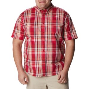 Columbia Men's Rapid Rivers II Short Sleeve Shirt, Mountain Red Multi Madras, Medium