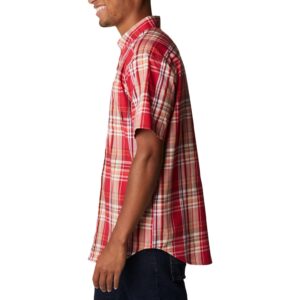 Columbia Men's Rapid Rivers II Short Sleeve Shirt, Mountain Red Multi Madras, Medium