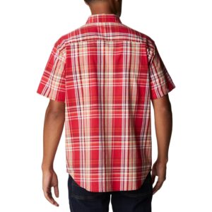 Columbia Men's Rapid Rivers II Short Sleeve Shirt, Mountain Red Multi Madras, Medium