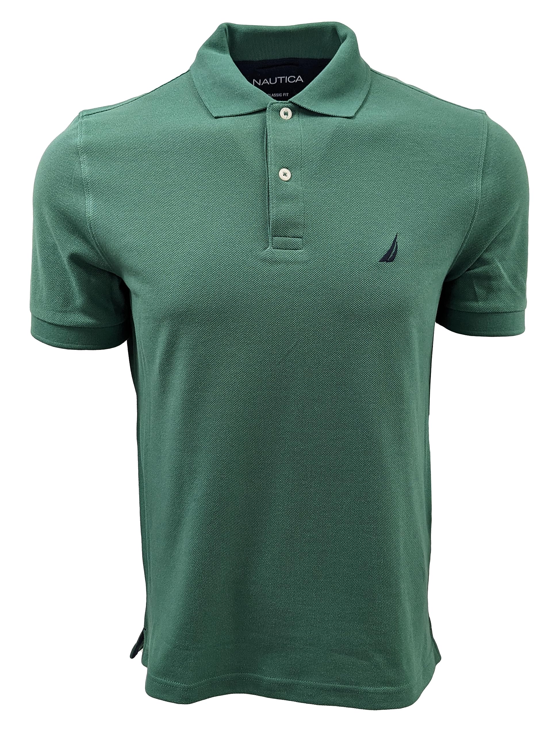 Nautica Men Classic Fit Polo Pique T-Shirt (Medium, Coastal Pine)