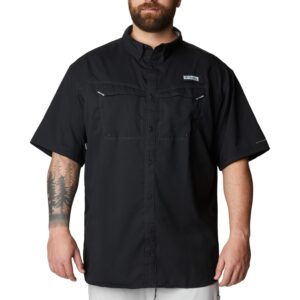 Columbia Men's Low Drag Offshore Short Sleeve Shirt, UPF 40 Protection, Moisture Wicking Fabric, Medium, Black