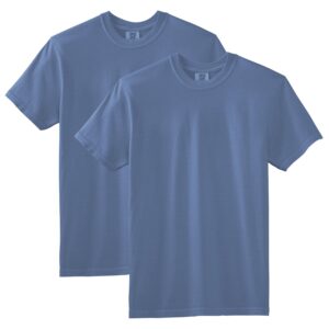 comfort colors adult short sleeve tee, style g1717, washed denim (2-pack), x-large