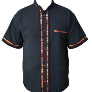 Mexican Guayabera Shirts for Men Multiple Colors Made in Mexico (Navy, L)