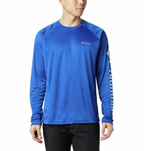 columbia men's fork stream long sleeve shirt, azul/sky blue, x-large