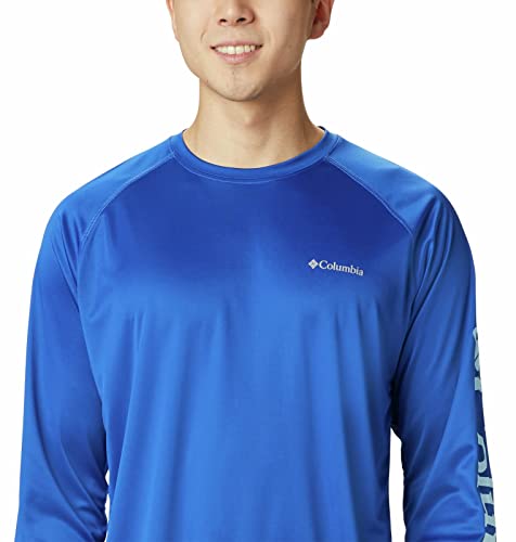 Columbia Men's Fork Stream Long Sleeve Shirt, Azul/Sky Blue, X-Large