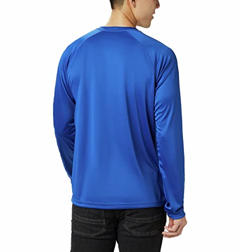 Columbia Men's Fork Stream Long Sleeve Shirt, Azul/Sky Blue, X-Large