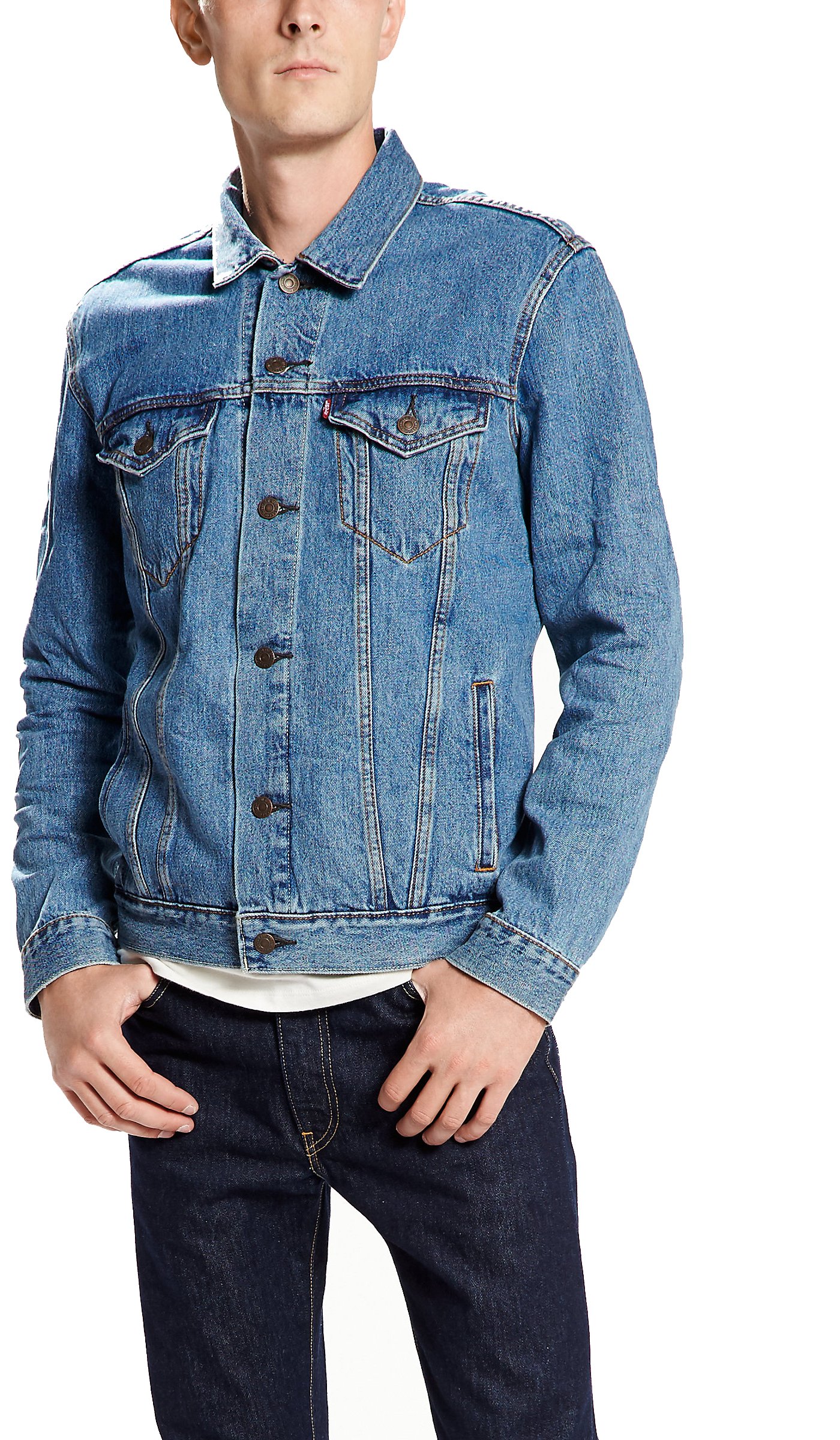 Levi's Men's Trucker Jacket (Also Available in Big & Tall), Medium Stonewash, Small