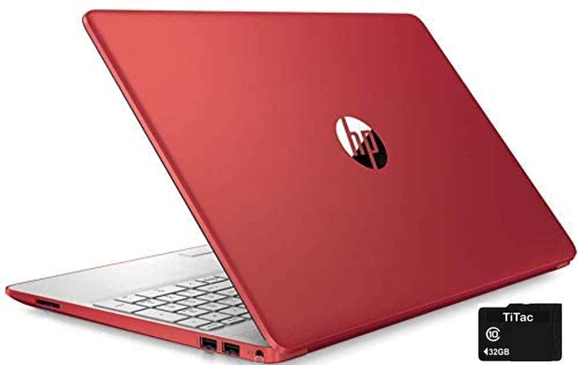 HP 2021 Pavilion 15 15.6-inch HD Laptop, Intel Pentium Processor, 8GB DDR4, 256GB SSD, Webcam, USB-C, HDMI, WiFi, Windows 10 S, Scarlet Red, TiTac Accessory (Renewed)