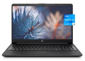 hp 2023 15.6" hd laptop, thin and light, intel pentium silver n5030(4 cores, up to 3.1ghz), 4gb ram, 128gb ssd, fullsize keyboard, webcam, usb-a&c, wifi 5, win 11, w/gm accessories