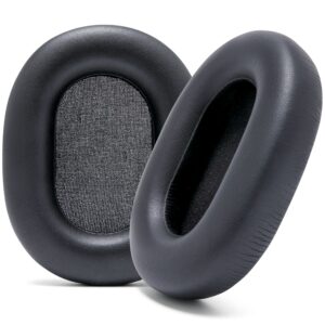 wc wicked cushions extra thick earpads for sony xm5 - soft pu leather cushions, luxurious noise isolating memory foam, added thickness | black