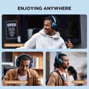 1MORE SonoFlow Active Noise Cancelling Headphones, Bluetooth Headphones with LDAC for Hi-Res Wireless Audio, 70H Playtime, Clear Calls, Preset EQ Via App, Silver