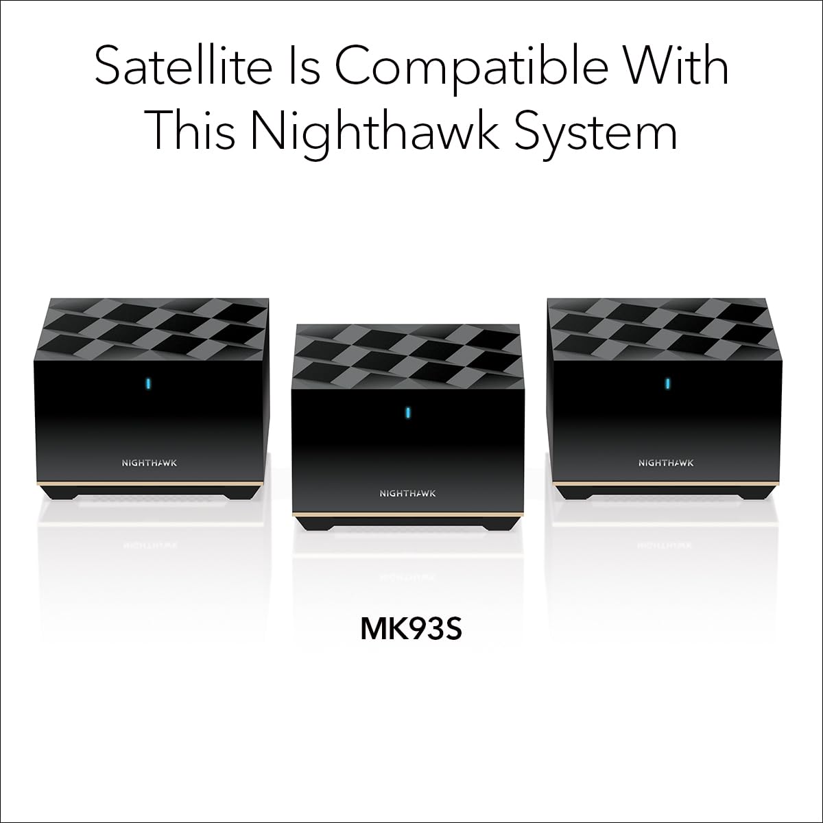 NETGEAR Nighthawk Tri-band Whole Home Mesh WiFi 6E Add-on Satellite (MS90) – Works with Your Nighthawk MK93S System - Adds Up to 2,500 sq. ft. Coverage - AXE5700 (Up to 5.7Gbps)