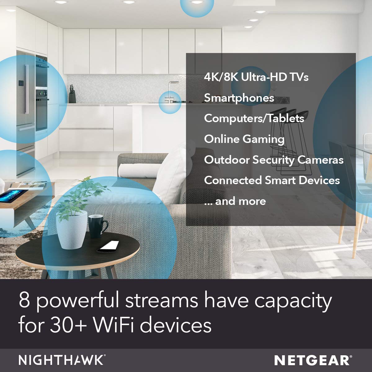 Netgear Nighthawk WiFi 6 Mesh Range Extender EAX80 AX6000 Dual-Band Wireless Signal Booster & Repeater , BLK(Renewed)