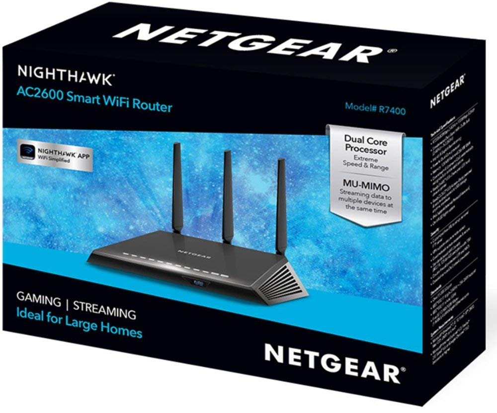 NETGEAR - Nighthawk AC2600 Dual-Band Wi-Fi Router - Black (Renewed)