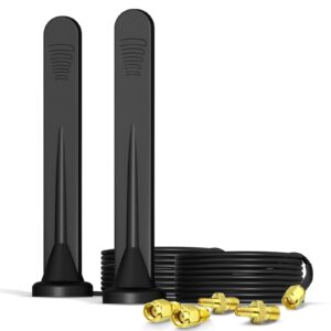 bingfu cellular 4g lte sma ts9 5dbi antenna 2 pack with magnetic base 9.84ft cable compatible with 4g lte wireless router modem hotspot cellular gateway industrial iot router mobile