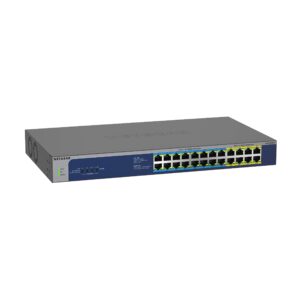 netgear 24-port gigabit ethernet unmanaged poe switch (gs524up) - with 8 x poe+ and 16 x ultra60 poe++ @ 480w, desktop or rackmount, and limited lifetime protection