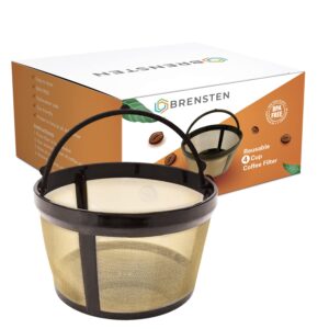 4 cup reusable filter basket with closed bottom fits mrcoffee coffee maker and brewer - permanent filter replacement for mr coffee gold tone basket-style filters