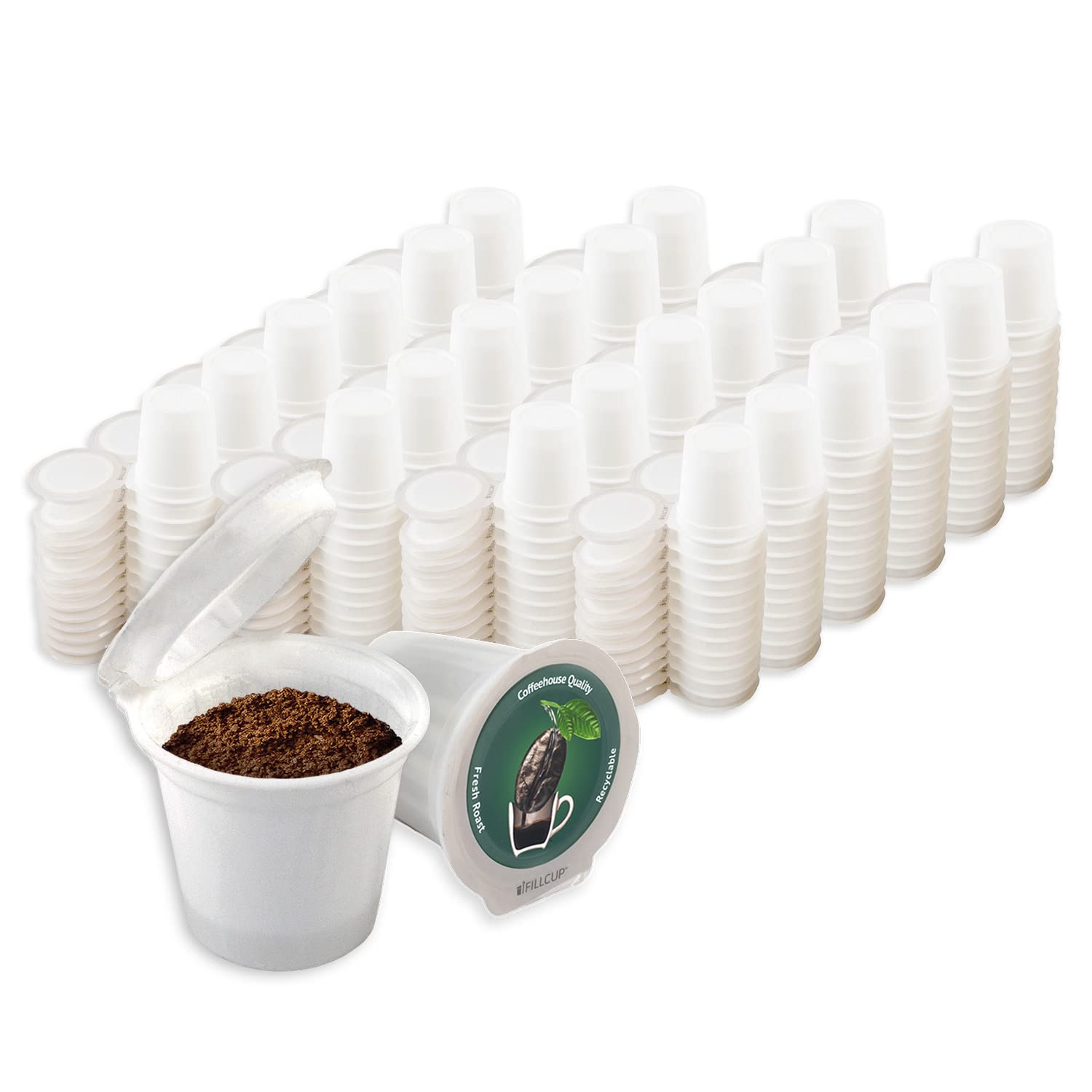 iFillCup, 240 Count Green - iFillCup, fill your own Empty Single Serve Pods. Eco friendly 100% recyclable pods for use in k cup brewers including 1.0 & 2.0 Keurig. Airtight to seal in freshness.