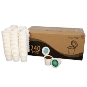 iFillCup, 240 Count Green - iFillCup, fill your own Empty Single Serve Pods. Eco friendly 100% recyclable pods for use in k cup brewers including 1.0 & 2.0 Keurig. Airtight to seal in freshness.