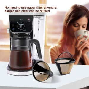 Aieve Reusable Coffee Filter Compatible with Ninja Dual Brew Pro Coffee Maker CFP301 CFP201 CFN601, Coffee Filters #4 Permanent Coffee Cone Basket