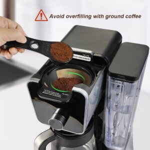 Aieve Reusable Coffee Filter Compatible with Ninja Dual Brew Pro Coffee Maker CFP301 CFP201 CFN601, Coffee Filters #4 Permanent Coffee Cone Basket