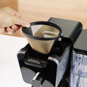 Aieve Reusable Coffee Filter Compatible with Ninja Dual Brew Pro Coffee Maker CFP301 CFP201 CFN601, Coffee Filters #4 Permanent Coffee Cone Basket