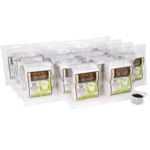 perfect pod ez-cup paper coffee filters with patented lid for single-serve coffee brewers and coffee pods, compatible with keurig, 18-pack (900 filters)