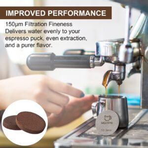 Espresso Puck Screen 53.3mm Reusable Coffee Filter for Espresso Portafilter Filter Basket 54mm, 1.7mm Thickness 150μm, 316 Stainless Steel Espresso Filter Screen (2 Packs 53.3mm)