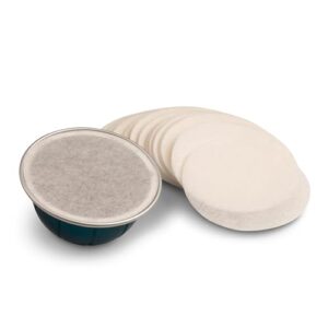 my-cap coffee pod paper filters for use with caps - reuse capsules for vertuo line brewers - coffee paper filters (pack of 100)