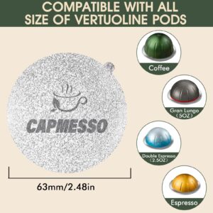 CAPMESSO Aluminum Foil Lids for Reusable Vertuo Pods, Coffee Pods Sticker Covers Seals Compatible with N*espresso Reusable Pods Vertuo Refillable Vertuo Capsule (Vertuo pods lids-240 pcs)