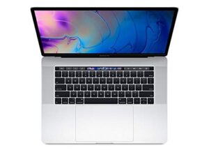 apple macbook pro 15-inch w/ touch bar (mid 2018), 220ppi retina display, 6-core intel core i7, 512gb pcie ssd, 16gb ram, macos 10.13, silver (renewed)