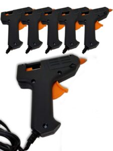 hot melt mini glue gun (6 pack) for arts & crafts, schools & repairs including 2 glue sticks each