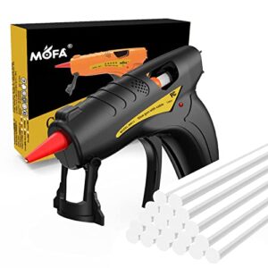 mofa glue gun,30w mini hot glue gun kit with 20pcs glue sticks,hot melt glue gun for diy crafts,quick repairs,decorations,home,school, office arts (black)