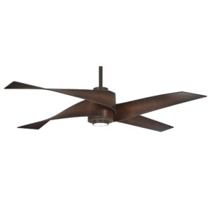 minka-aire f903l-orb artemis iv 64 inch ceiling fan with led light and dc motor in oil rubbed bronze finish