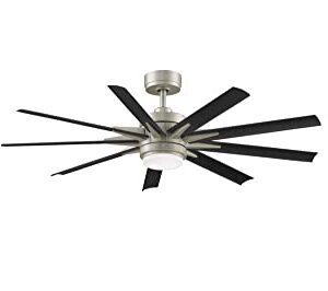 Fanimation MAD8152BNW Odyn Custom Ceiling Fan Motor with Light Kit, 56, 64 or 72 inch blade sweeps available, Brushed Nickel