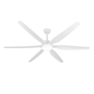 wozzio 65 inch ceiling fan with lights and remote,6 blades,reversible,6 speed noiseless dc motor,large ceiling fan white for indoor outdoor bedroom/patios/farmhouse