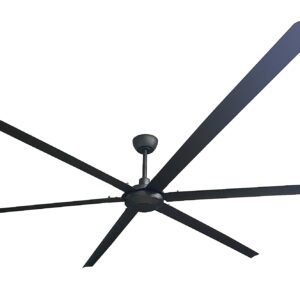 iLiving 120 Inch, 6 Blades BLDC Big Ceiling Fan, High Volume Low Speed Outdoor Fan with Powerful Brushless DC Motor Reversible Industrial Commercial and Residential, 21000 CFM at 75 RPM with IR Remote